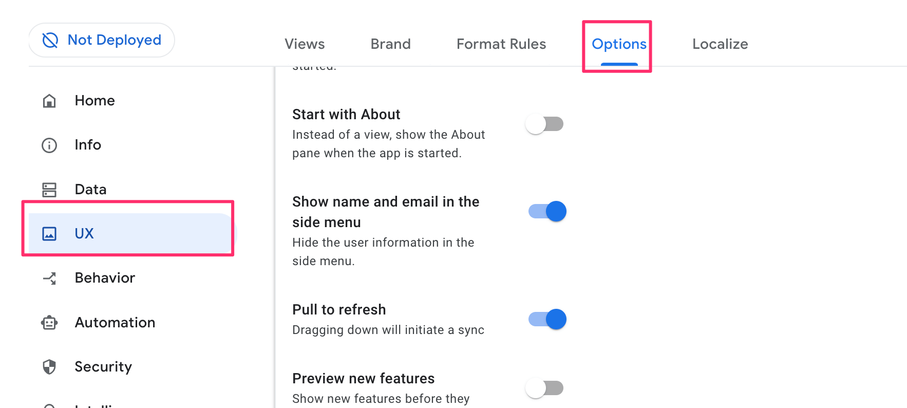 appsheet UX option_初心者でも簡単にアプリ全体のビューを変更できる！ | グーグらぶ